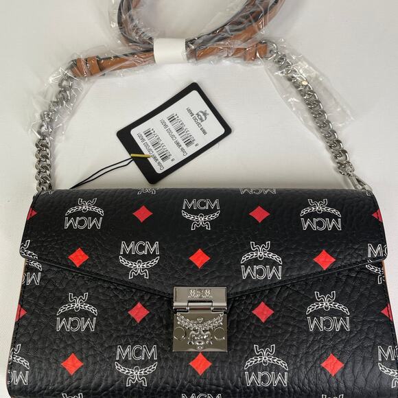 MCM | Bags | New Mcm Diamond Black Spectrum Visetos Logo Chain Medium ...
